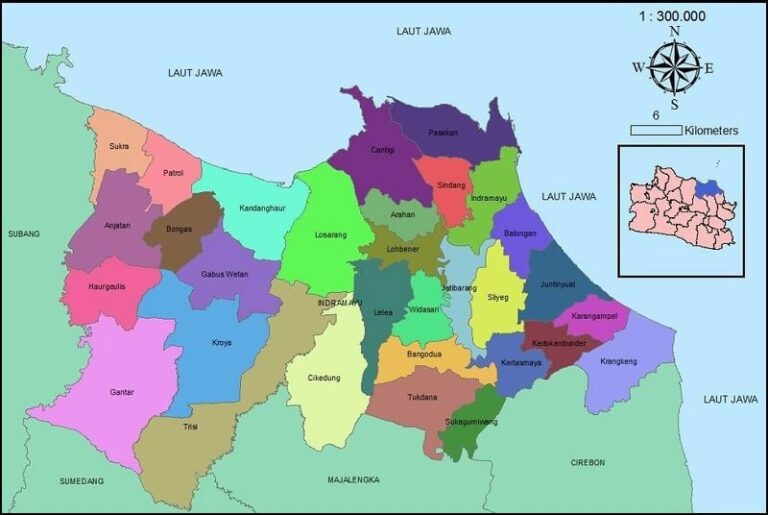 Daftar Kecamatan, Desa/Kelurahan, Kode Pos Indramayu - sikambapang
