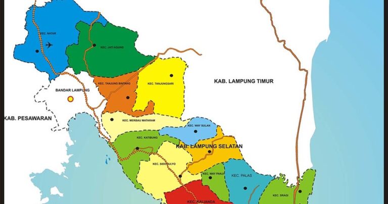 Daftar Kecamatan, Desa/Kelurahan, Kode Pos Lampung Selatan - sikambapang