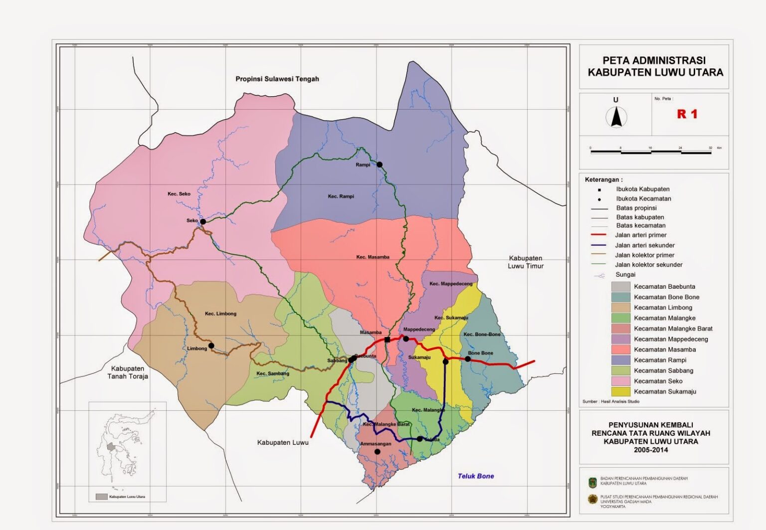 Daftar Kecamatan, Desa/Kelurahan, dan Kode Pos Toraja Utara - sikambapang
